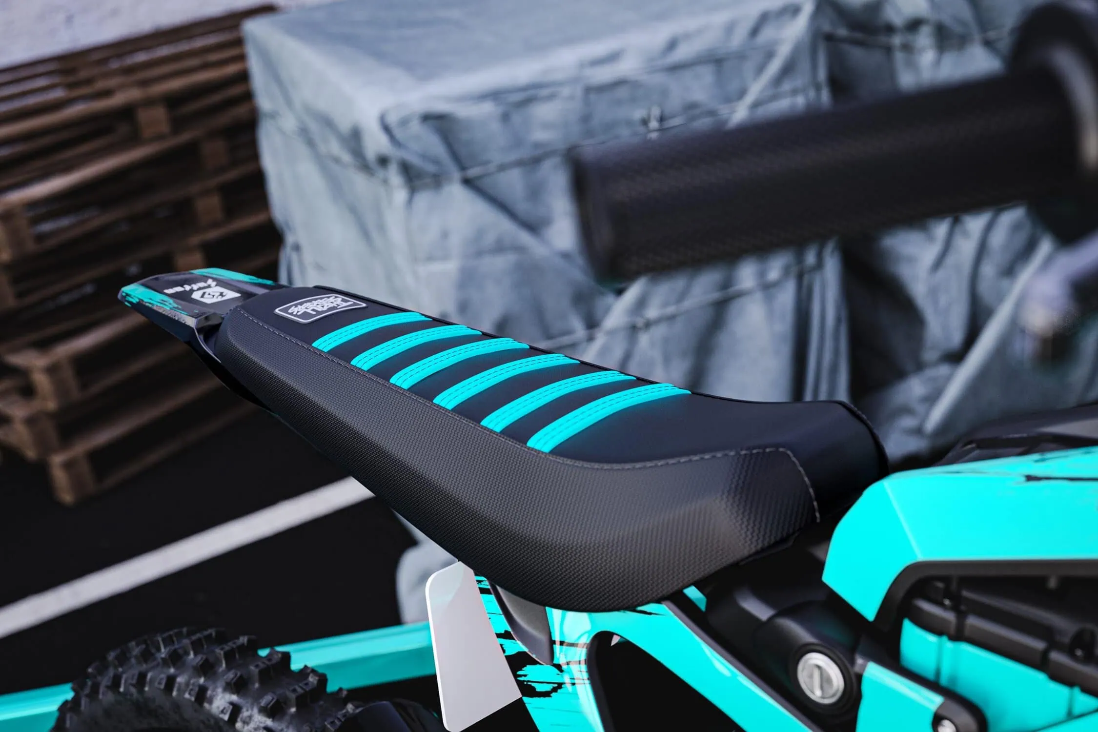 Surron E-Bike SCRATCHED TEAL Graphics Kit | Rival Ink Design Co