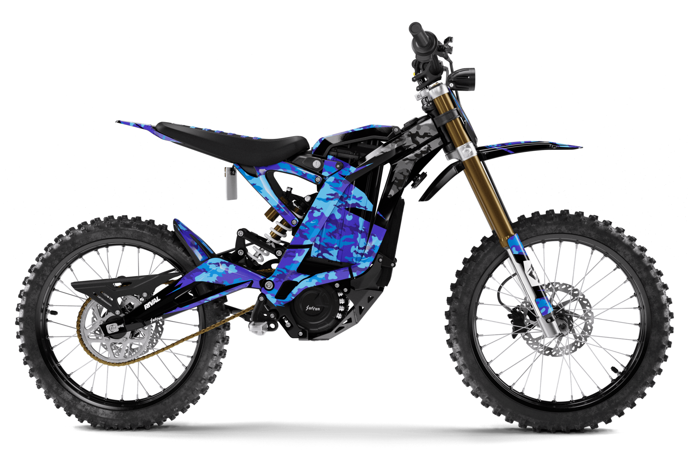 Surron E-Bike CAMO BLUE Graphics Kit | Rival Ink Design Co