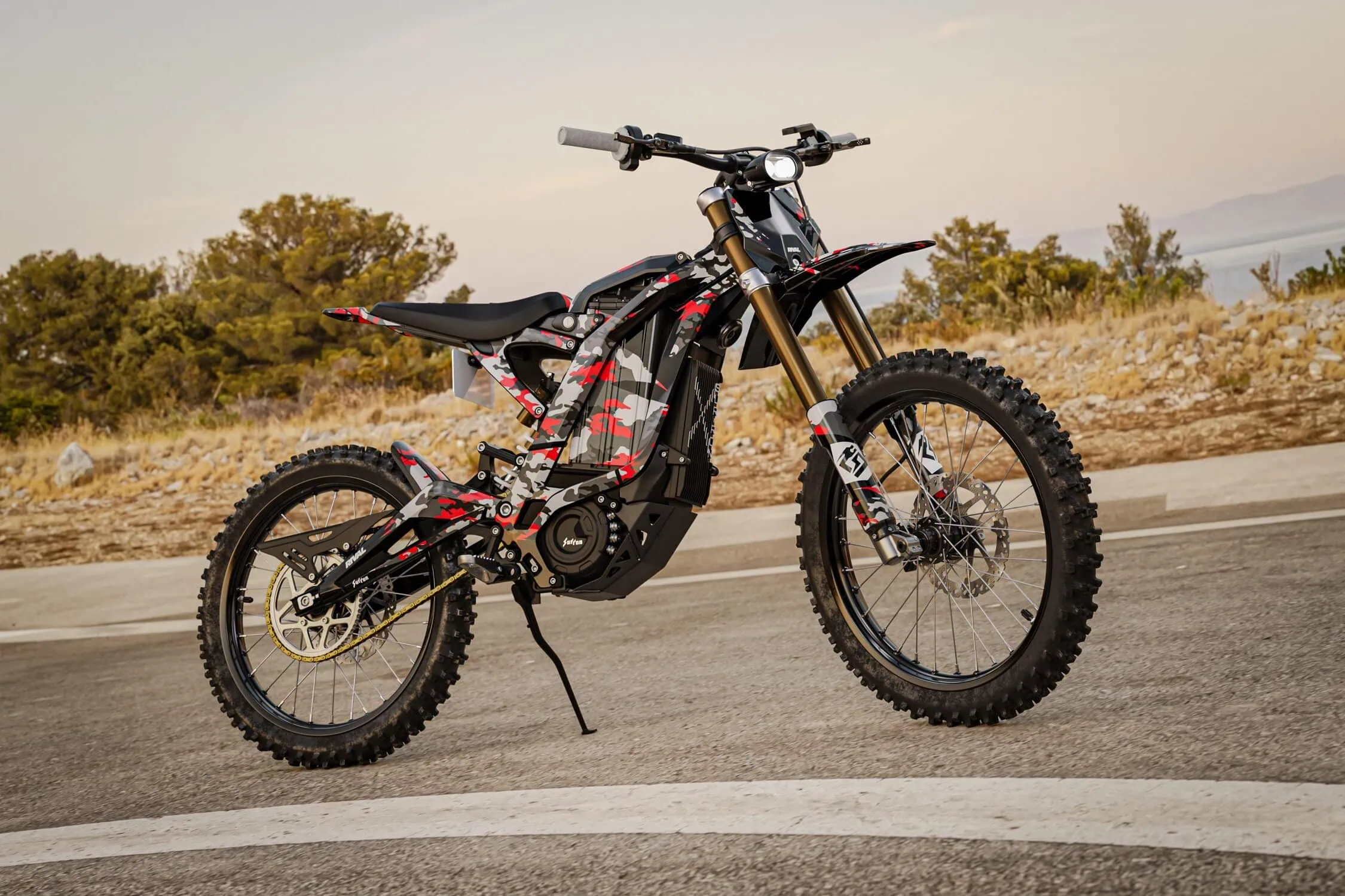 Surron E-Bike CAMO RED Graphics Kit | Rival Ink Design Co
