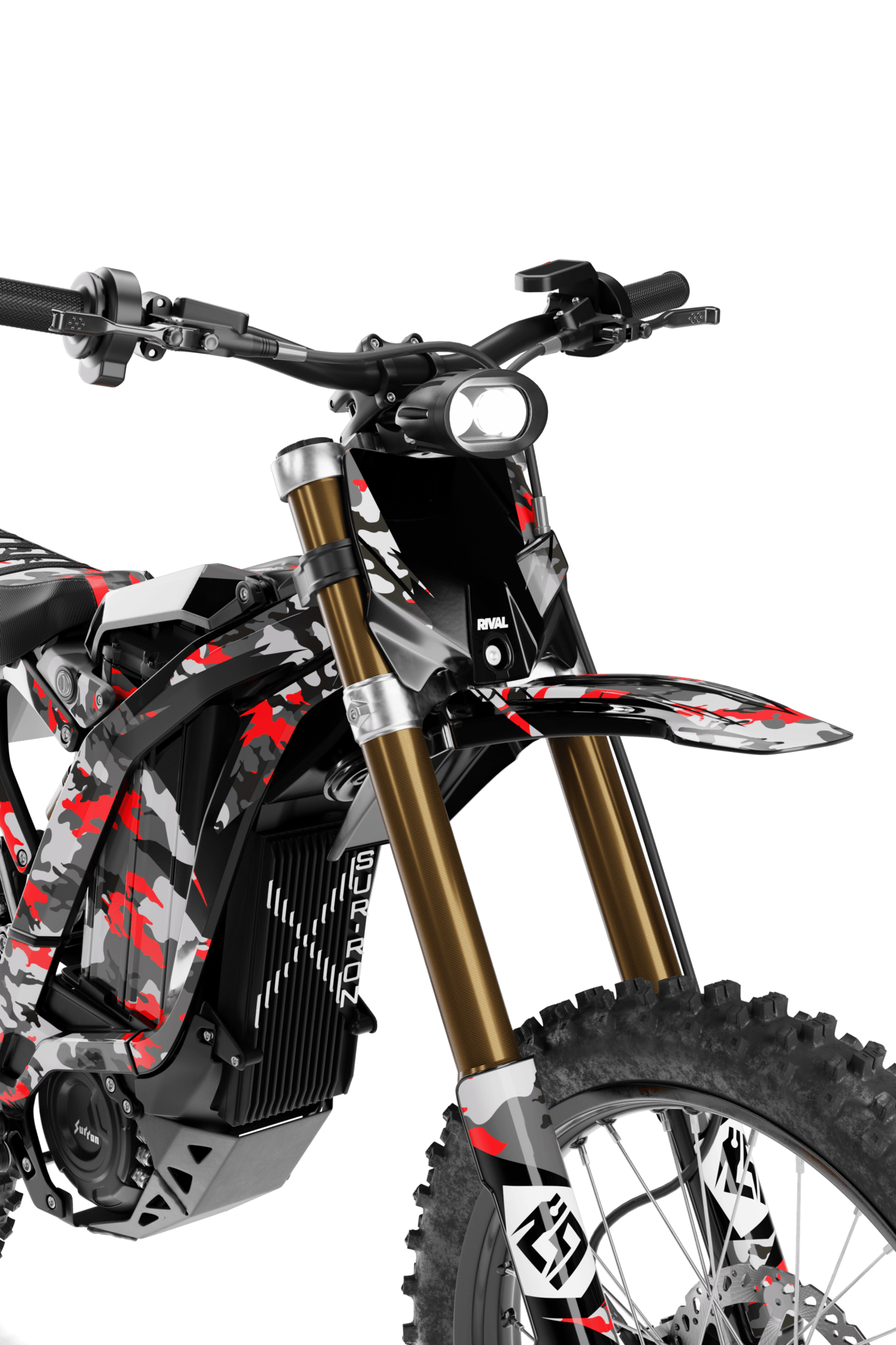 Surron E-Bike CAMO RED Graphics Kit | Rival Ink Design Co