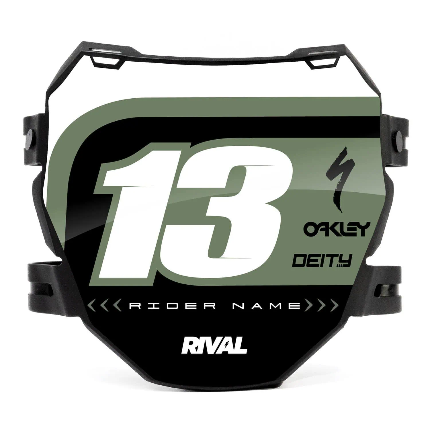ODI MTB DH Number Plate RUSH GREEN | Rival Ink Design Co